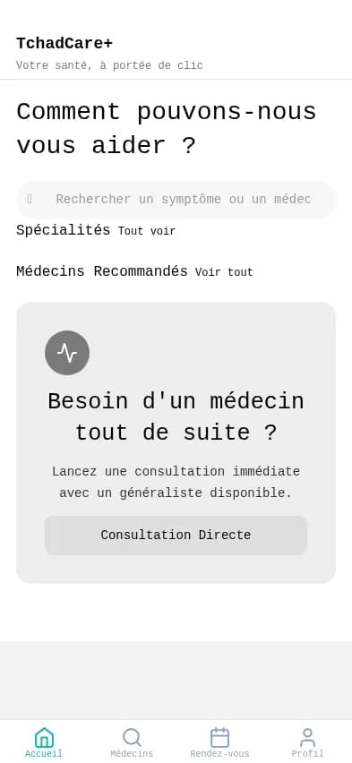 TchadCare Teleconsult App