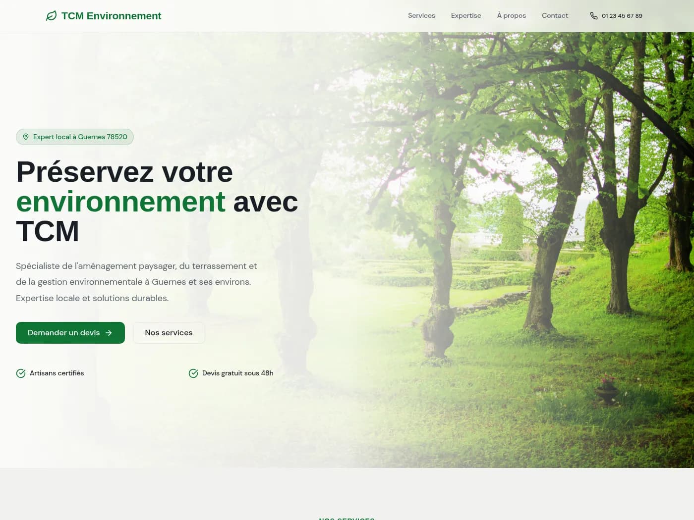 TCM Environnement Guernes Site