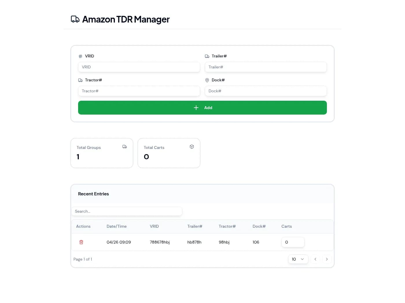 Amazon TDR Manager
