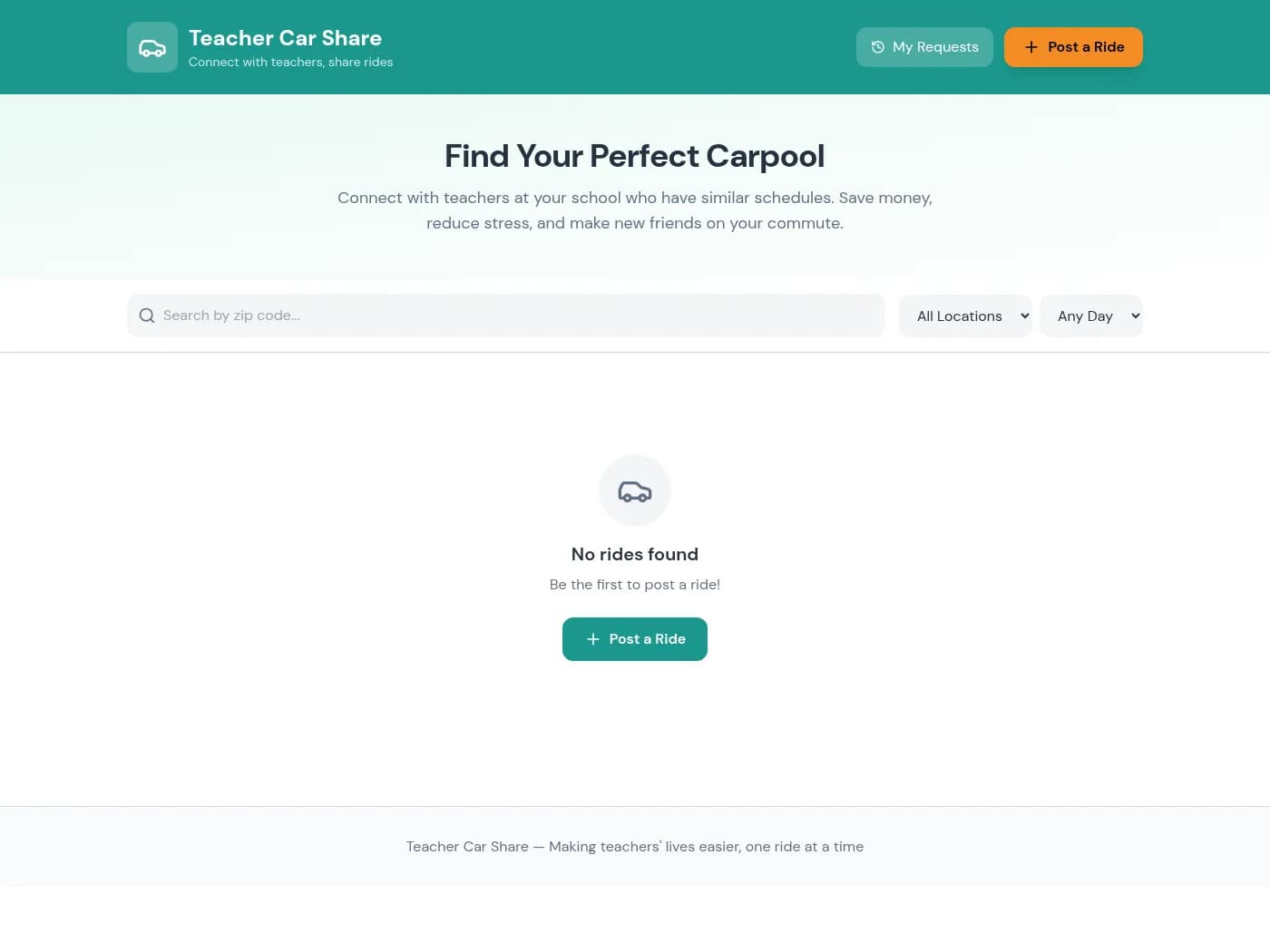 Teacher Car Share