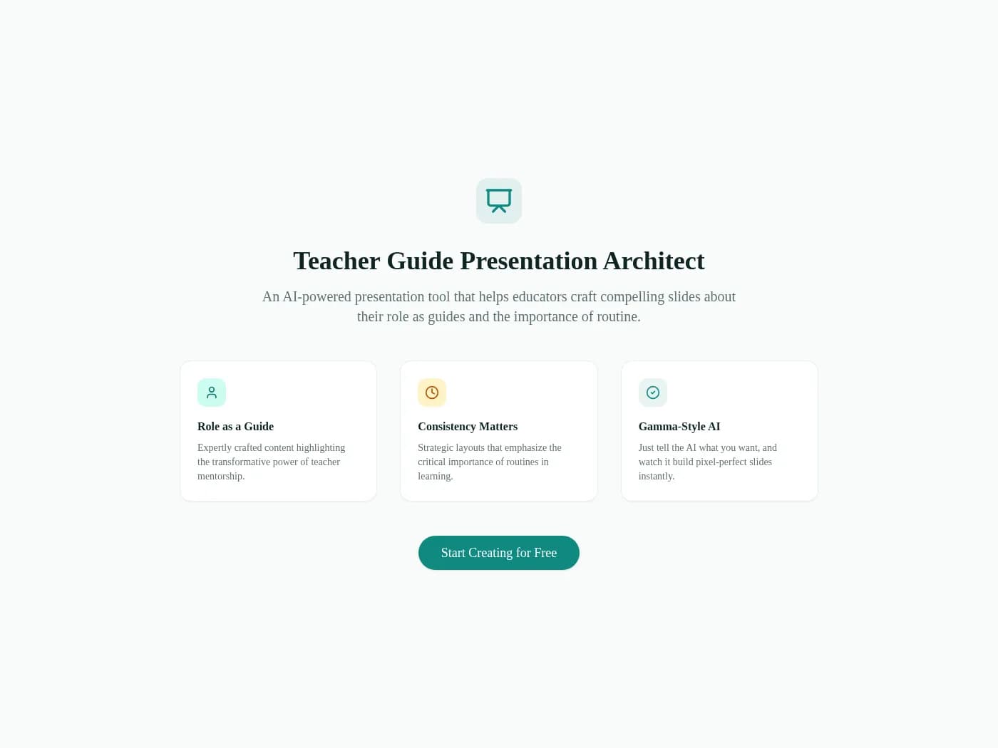 Teacher Guide Routine Slide