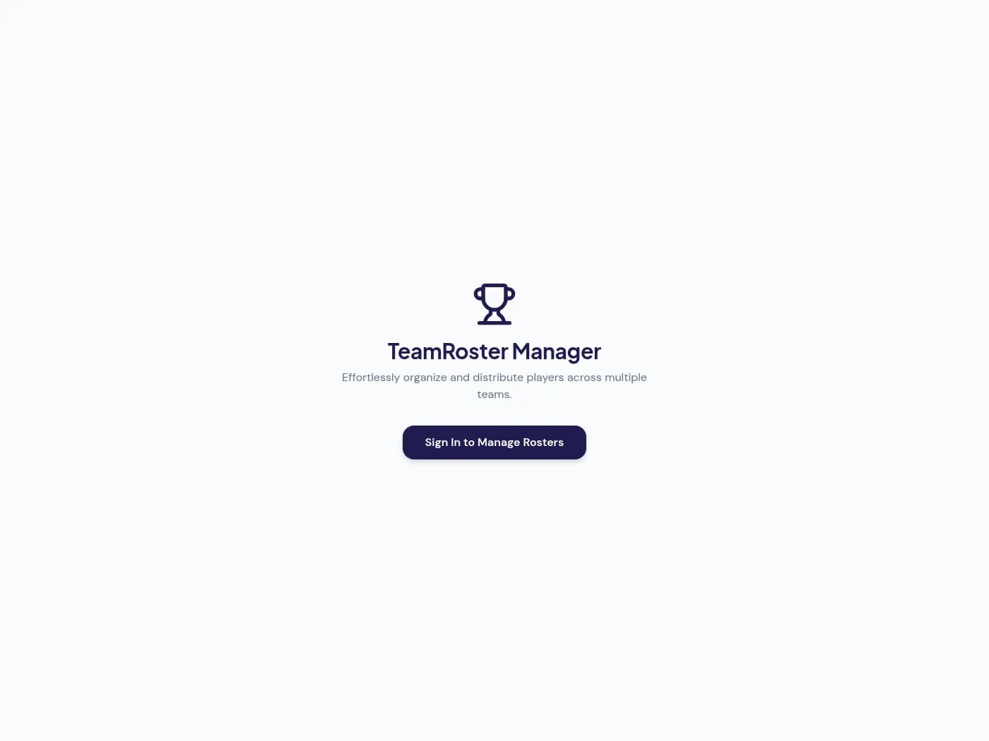 TeamRoster Manager