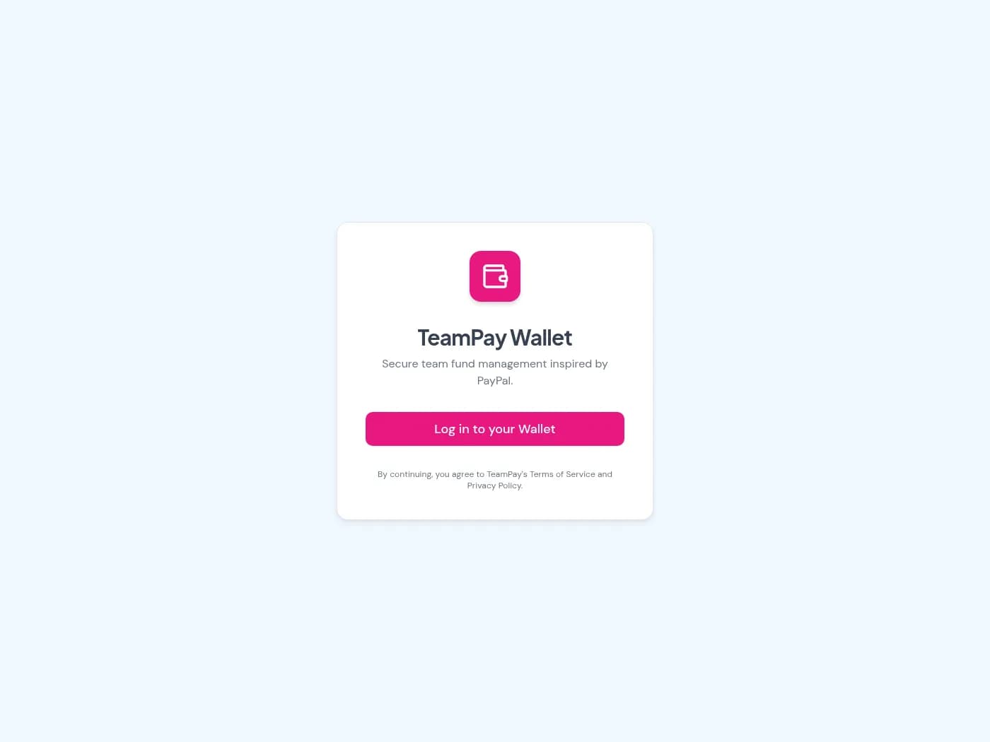 TeamPay Web Wallet