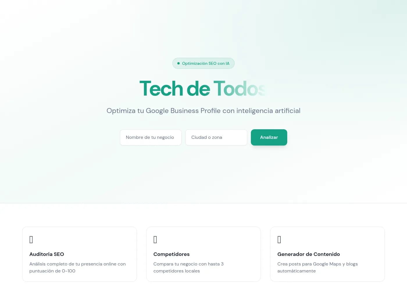 Tech de Todos MVP