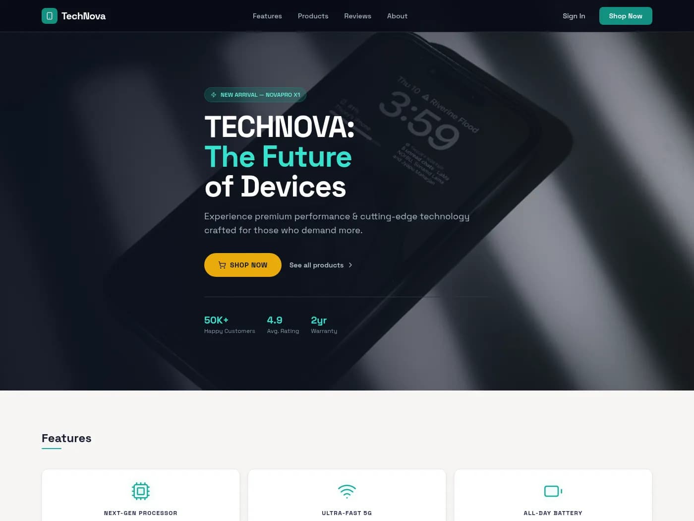 Tech Gadget Landing