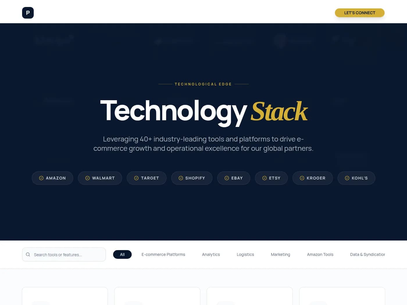 Perfality Tech Stack Page