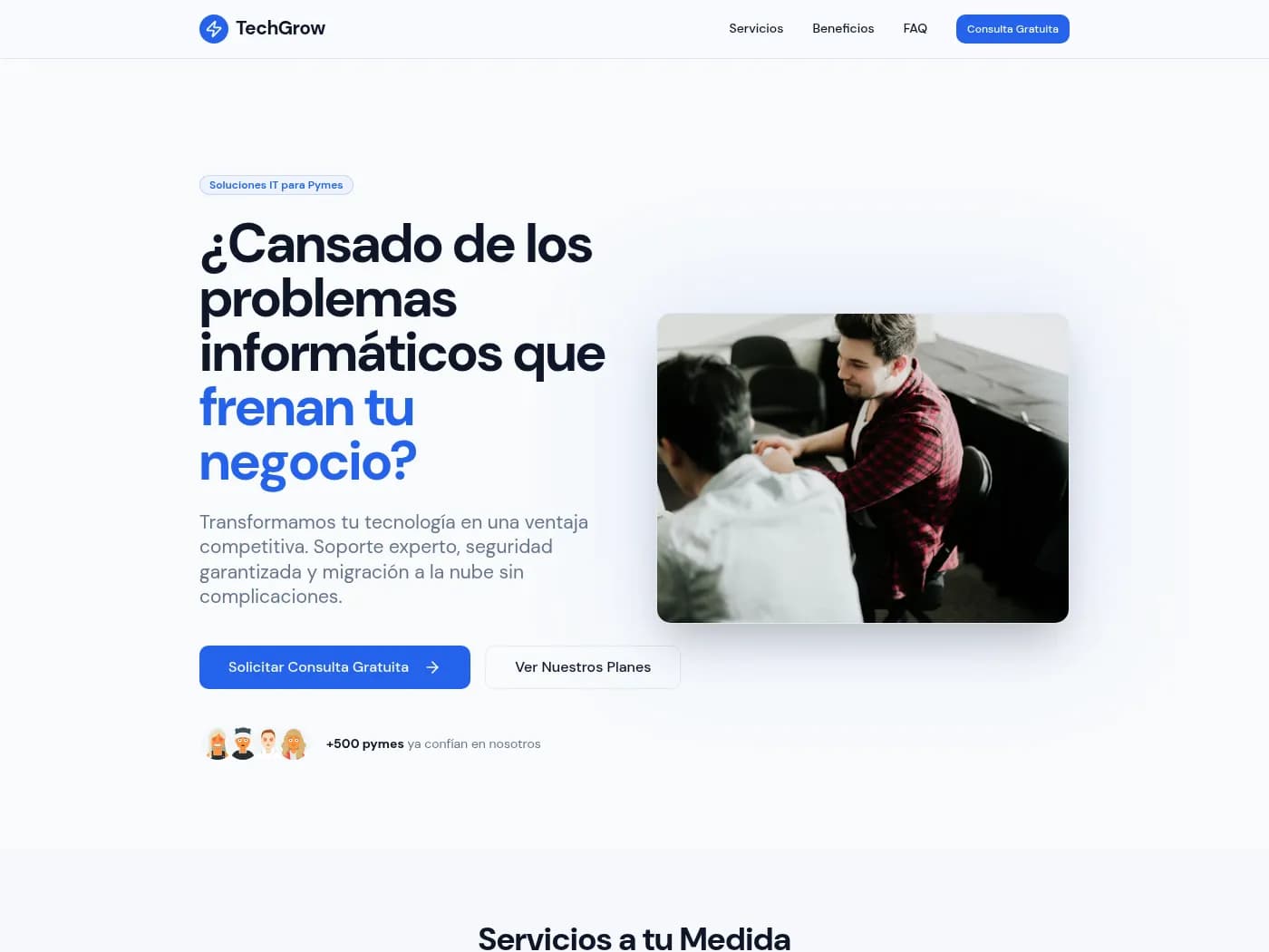 TechGrow Landing Page