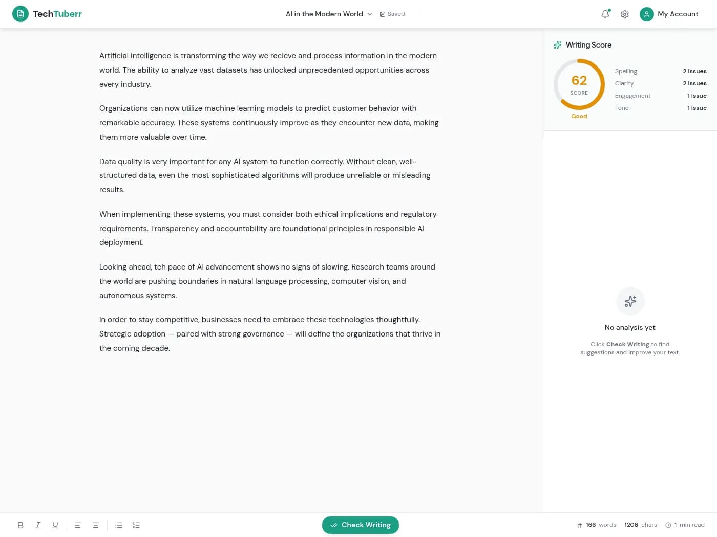 TechTuberr Writer