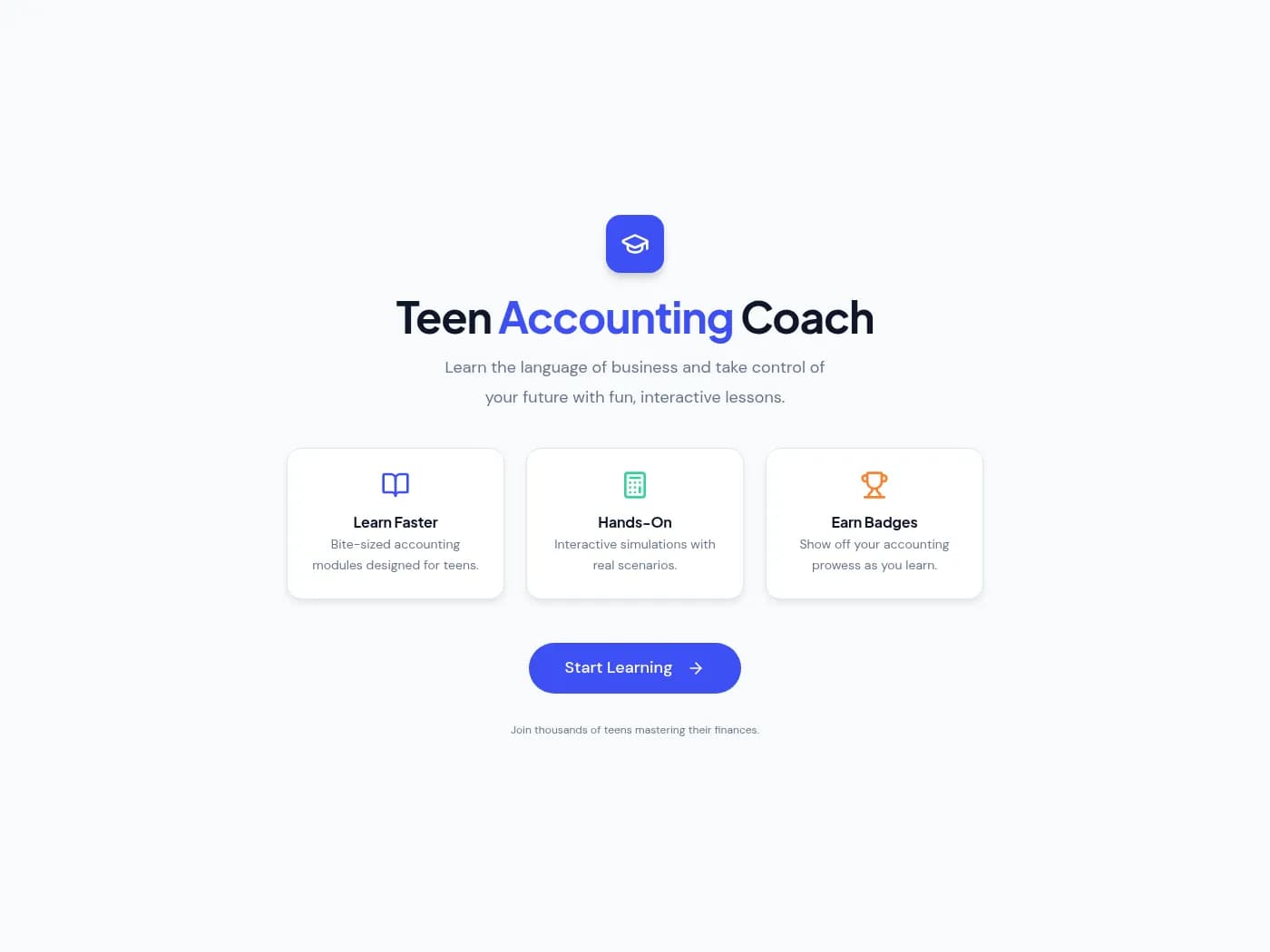 Teen Accounting Coach