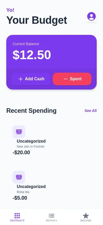 Teen Budget Tracker