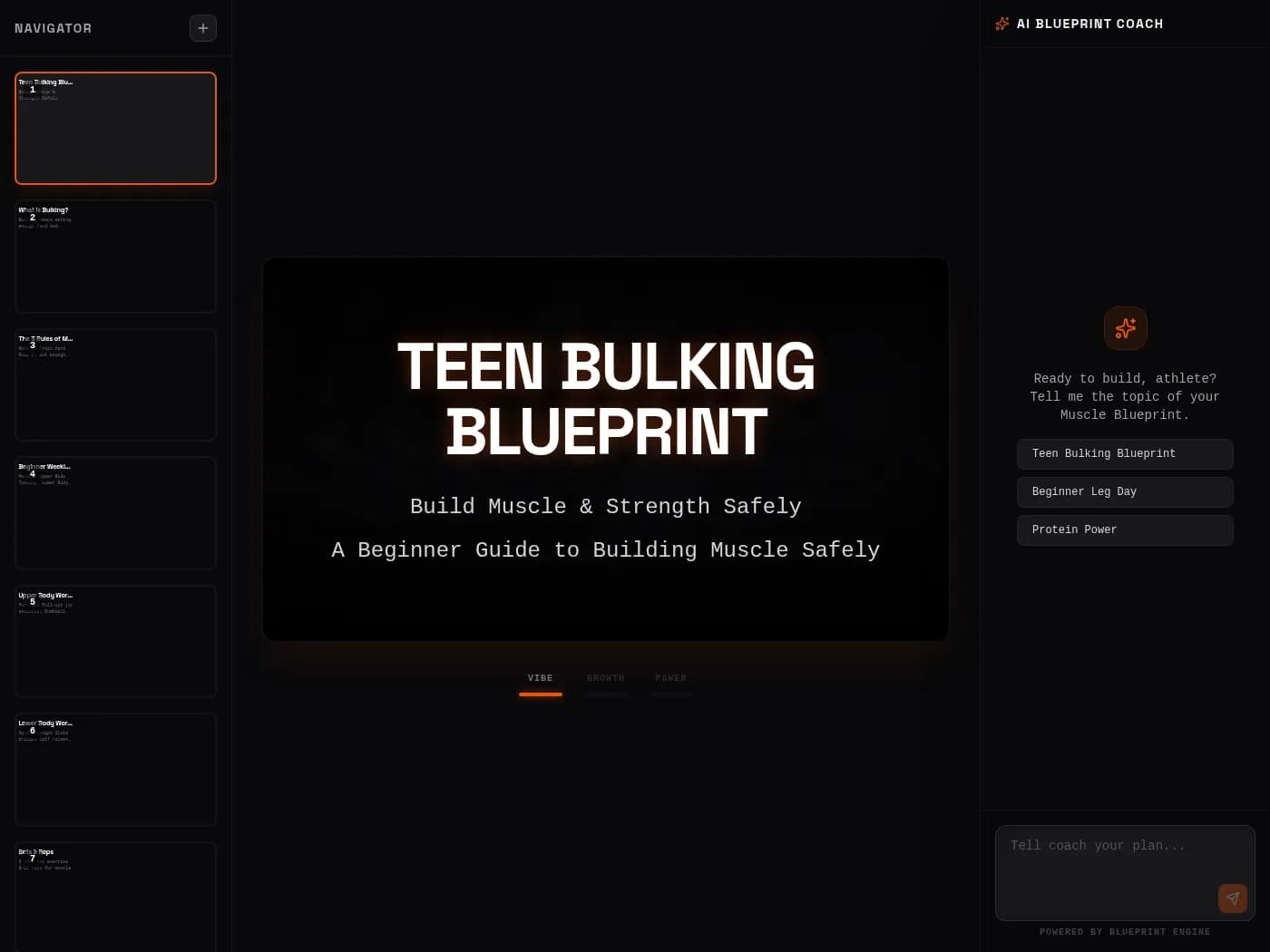 Teen Bulking Blueprint Slides