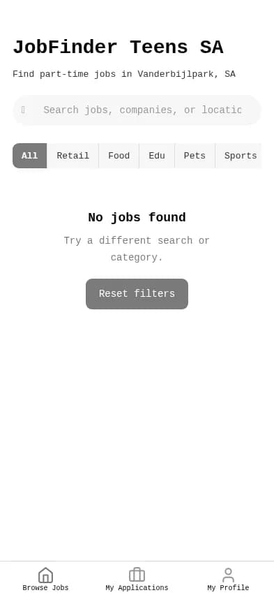 JobFinder Teens SA