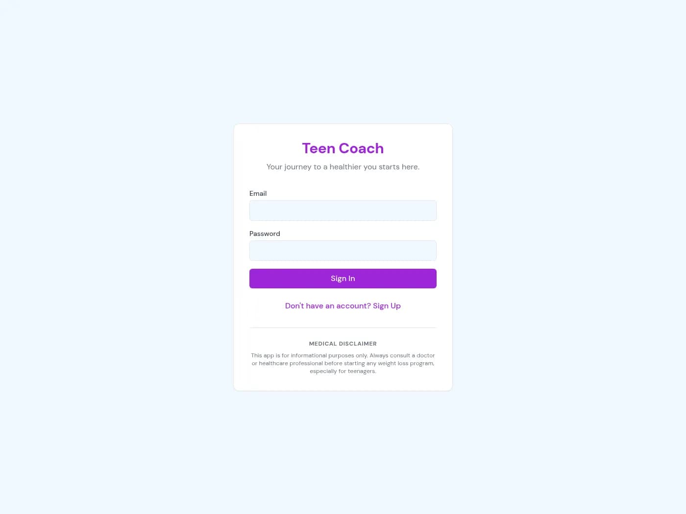 Teen Weight Loss Coach
