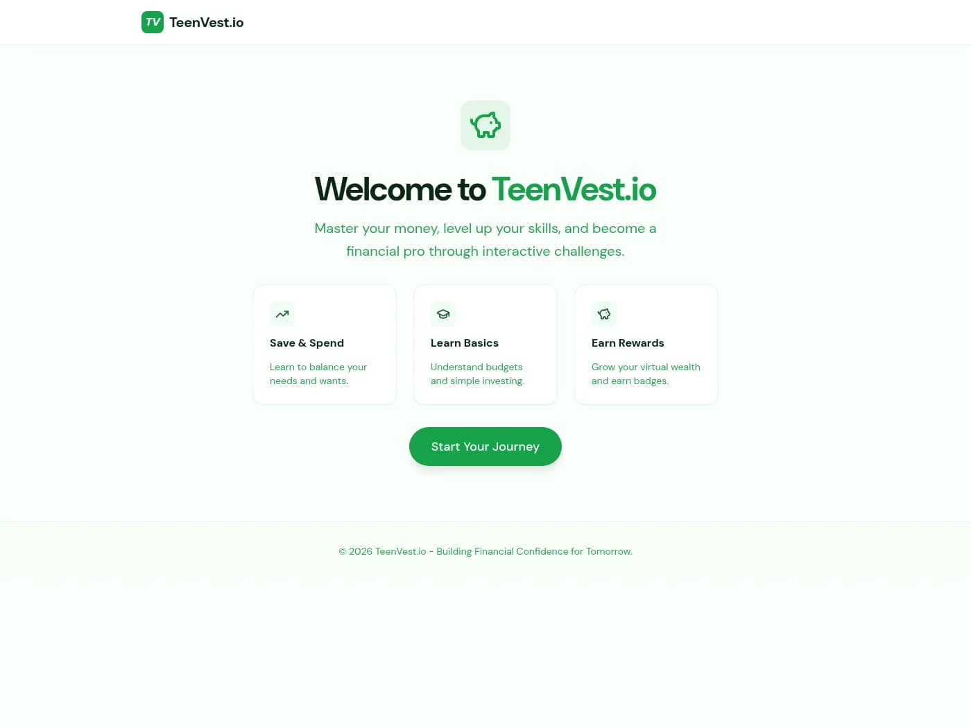 TeenVest.io Money Game