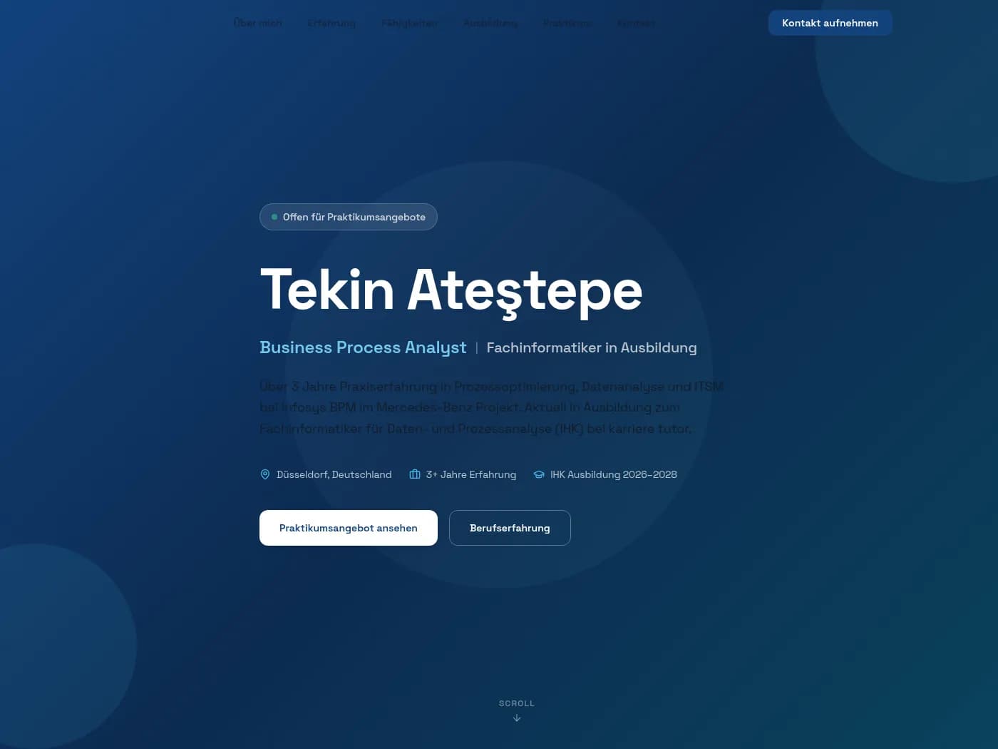 Tekin Portfolio Site