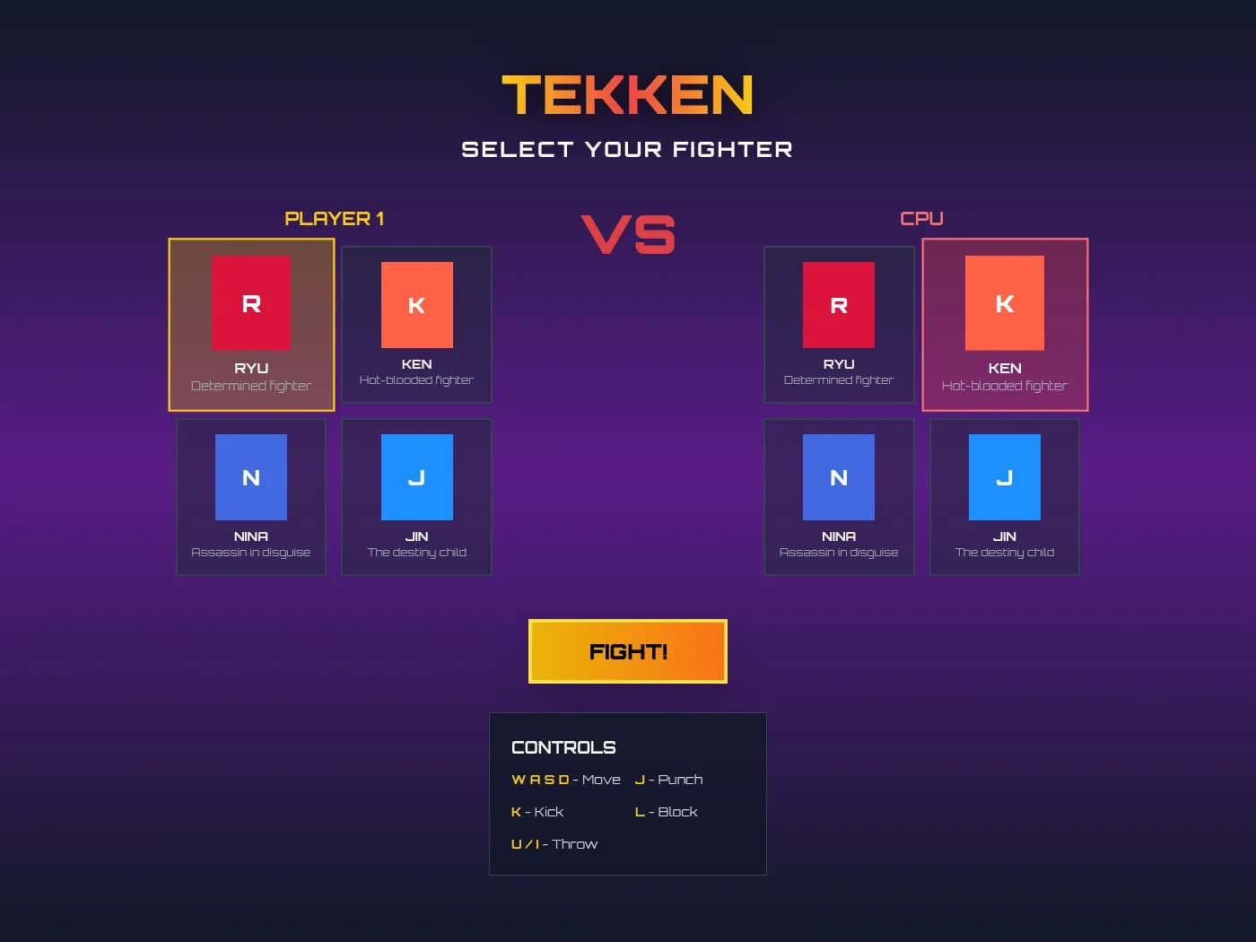 Tekken-Inspired Fighter