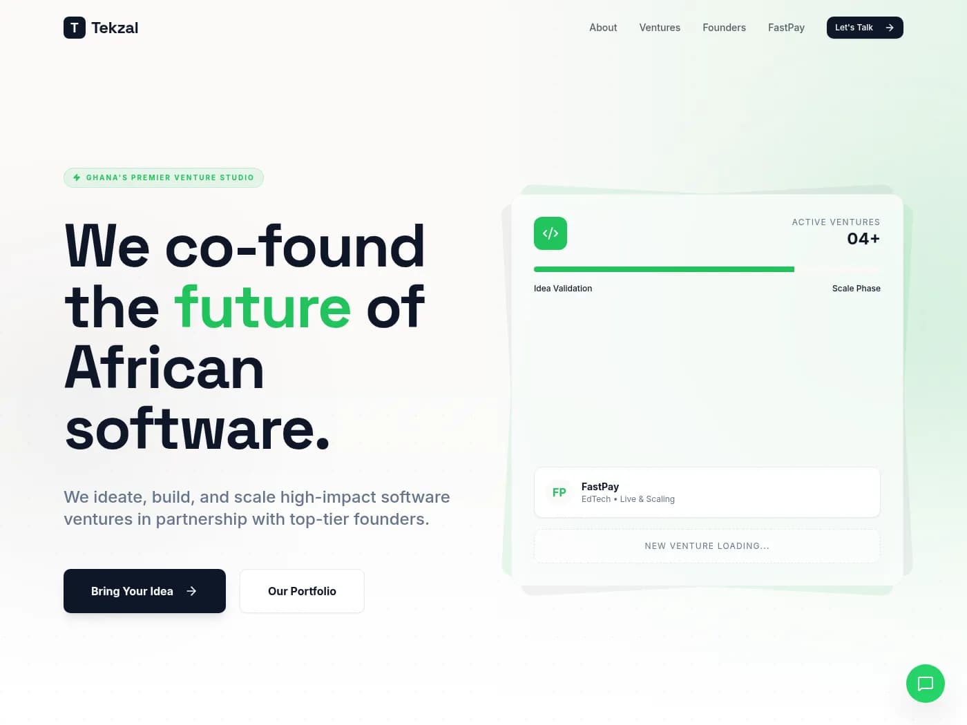Tekzal Venture Studio Web