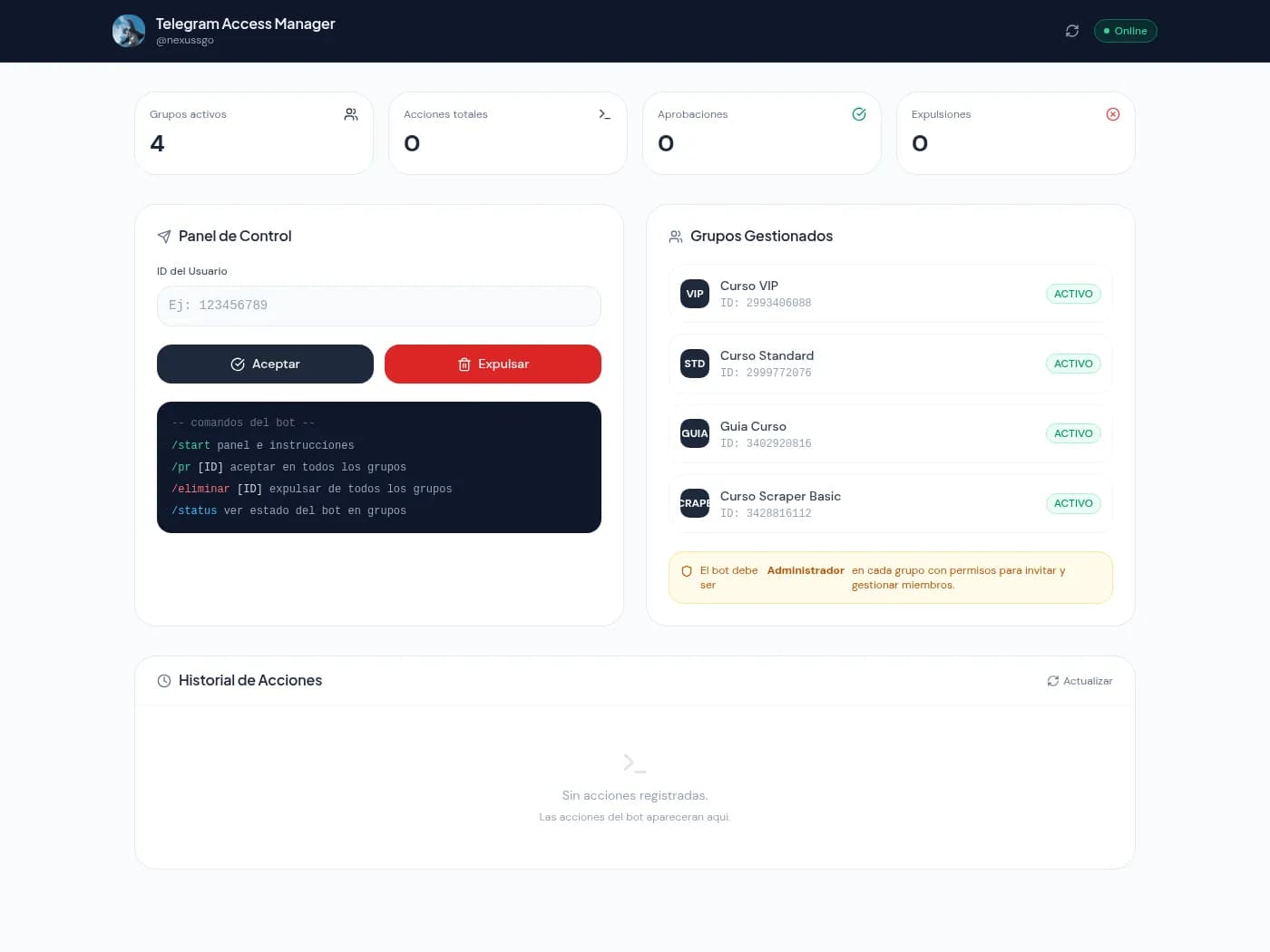 Telegram Access Manager Bot