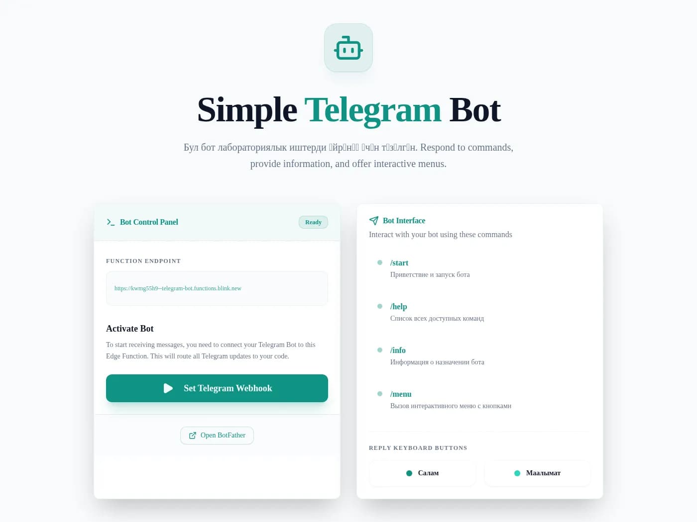 Simple Telegram Bot
