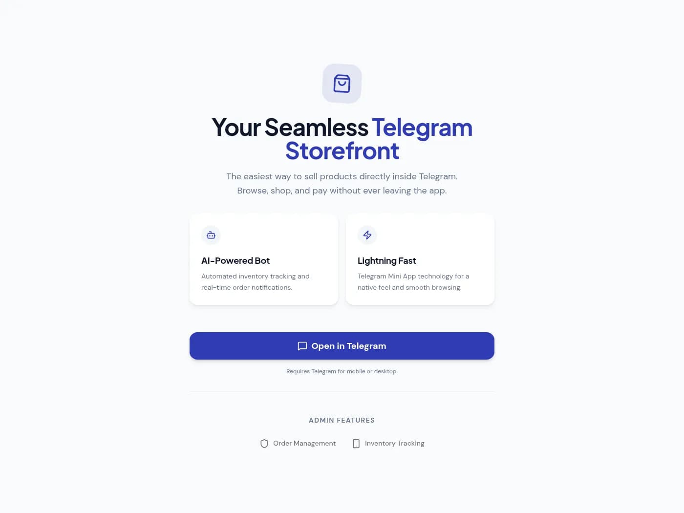 Telegram Storefront Bot