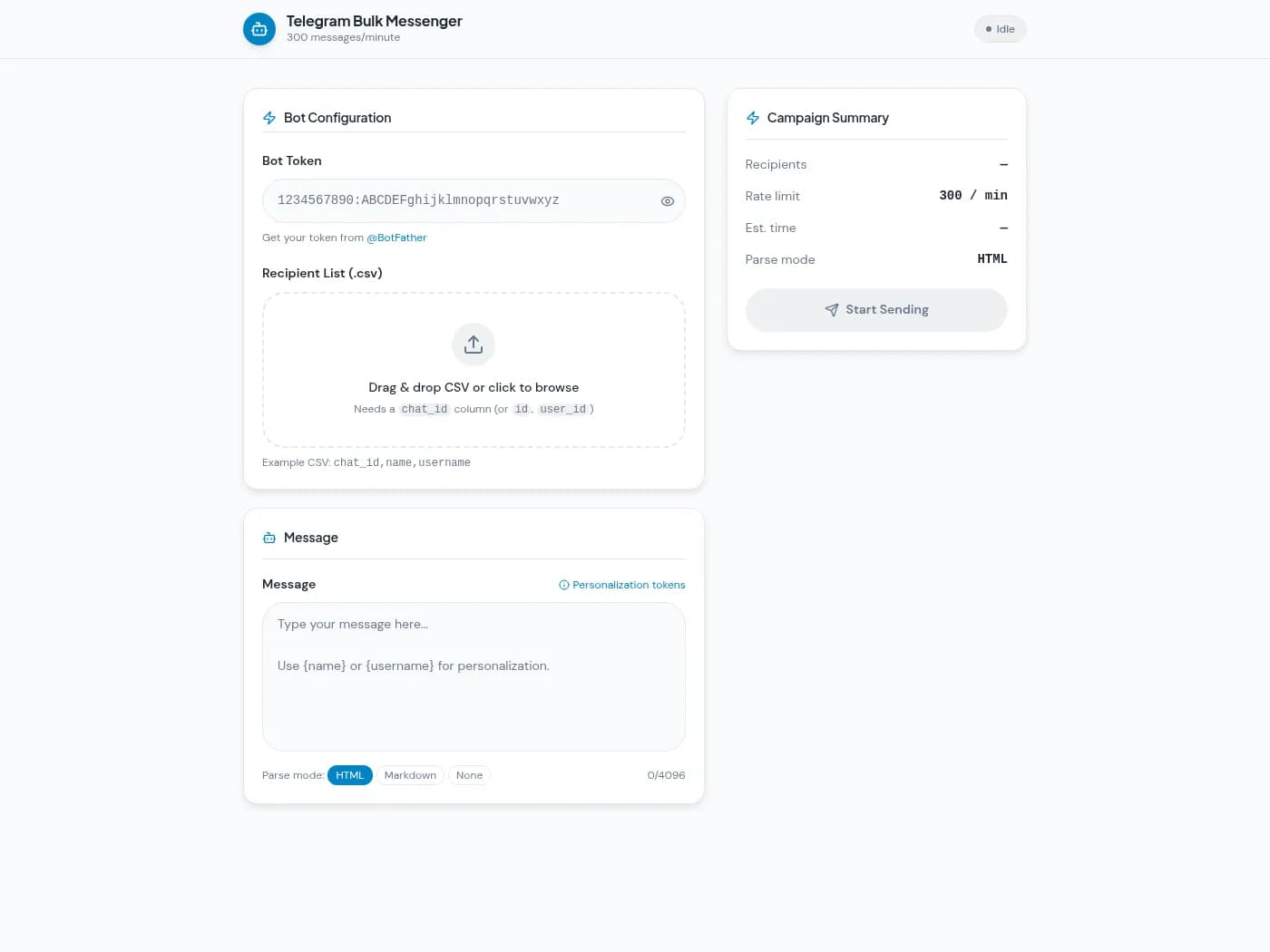 Telegram Bulk Messenger
