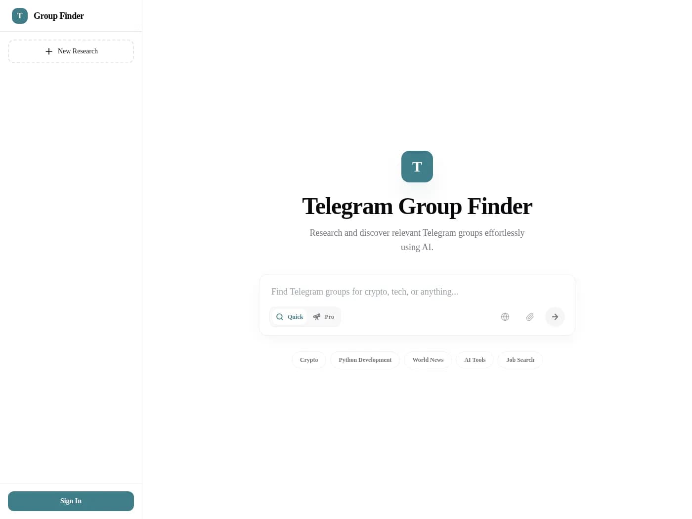 Telegram Group Finder