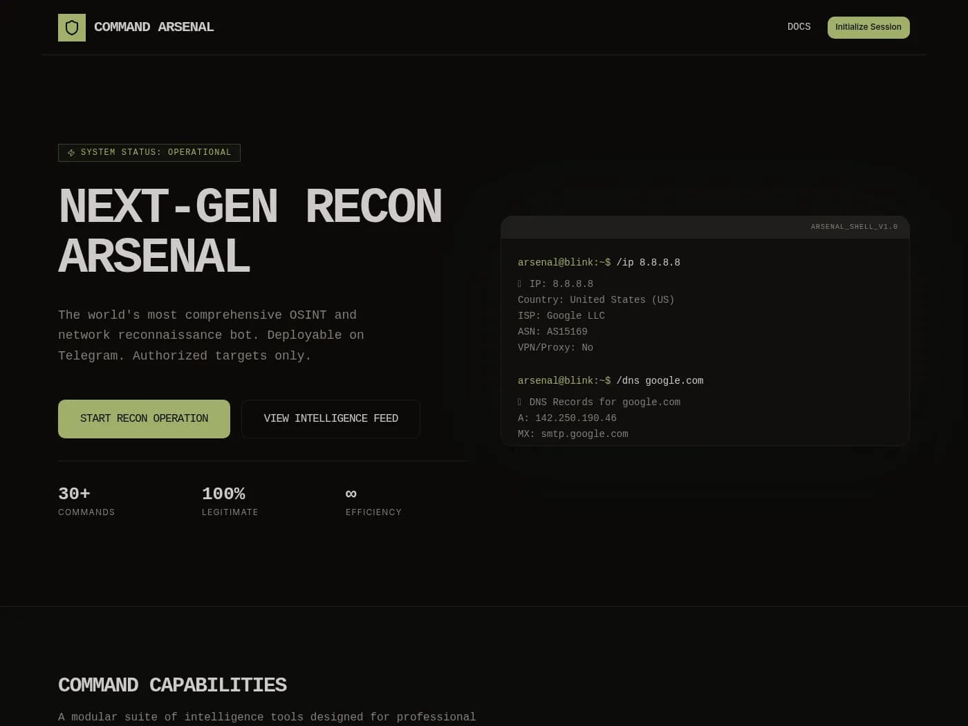 Command Arsenal Bot