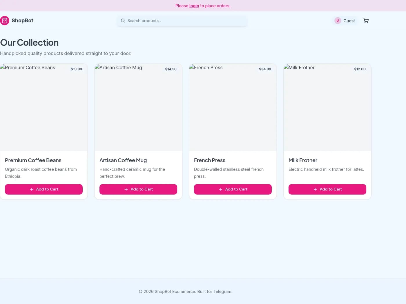 Telegram Shop Bot