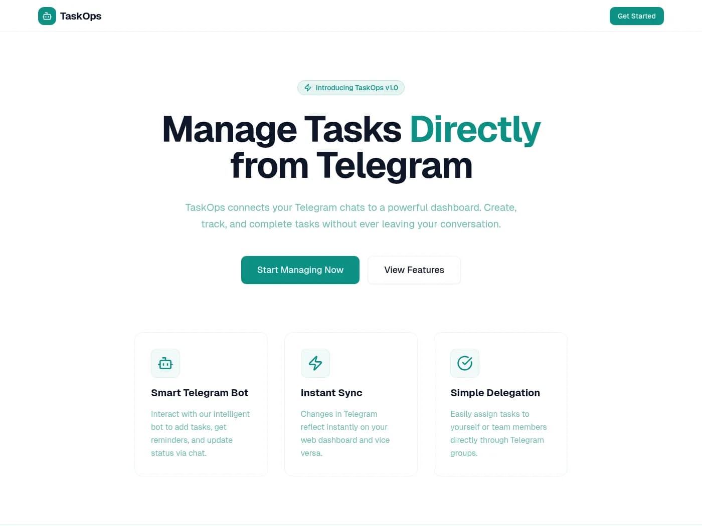 TaskOps Telegram Bot