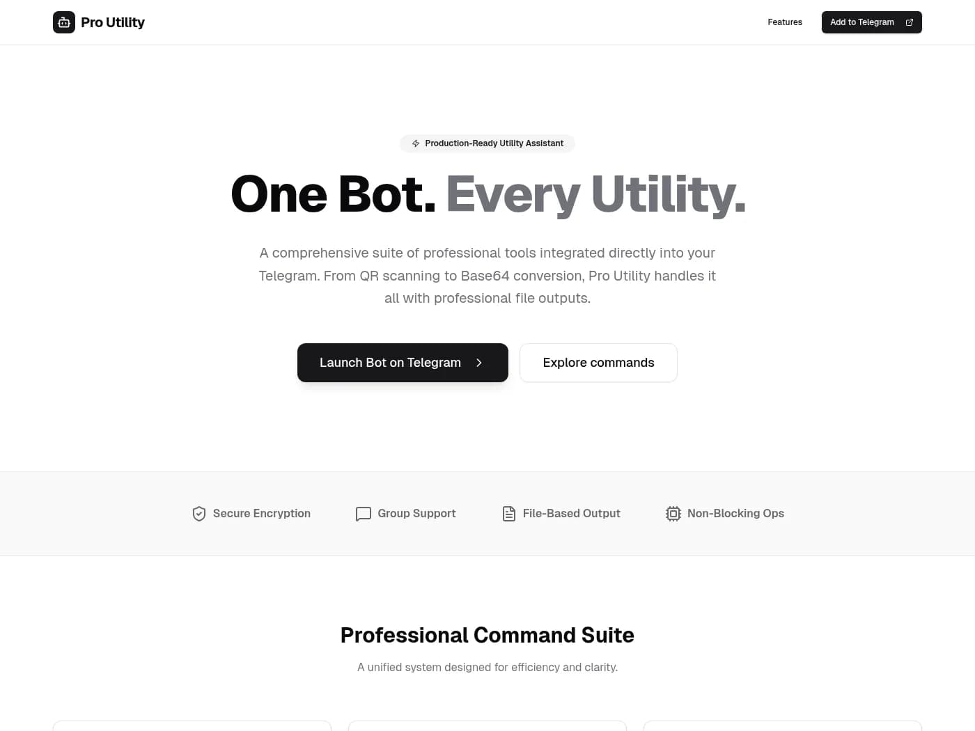 Pro Utility Telegram Bot
