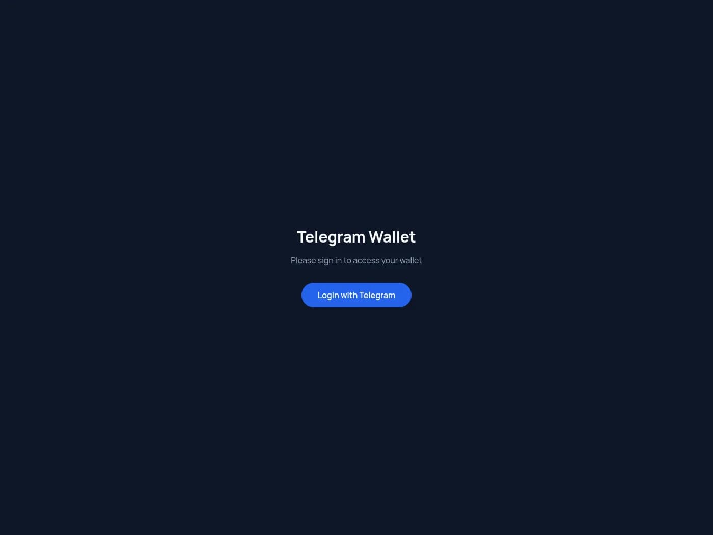 Telegram Wallet MiniApp