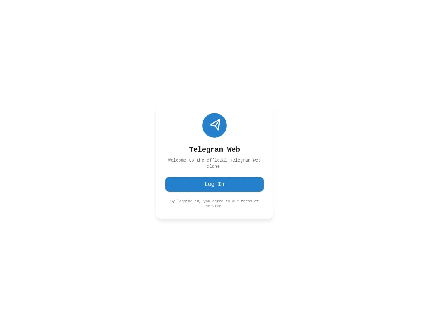 Telegram Web Clone