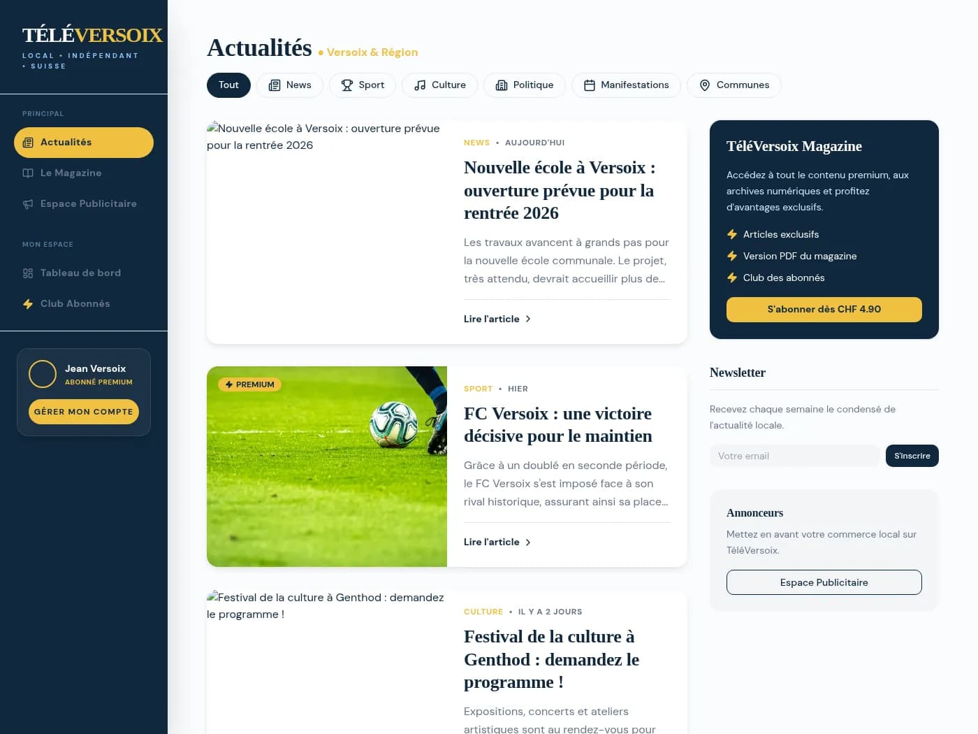 TéléVersoix Media Hub