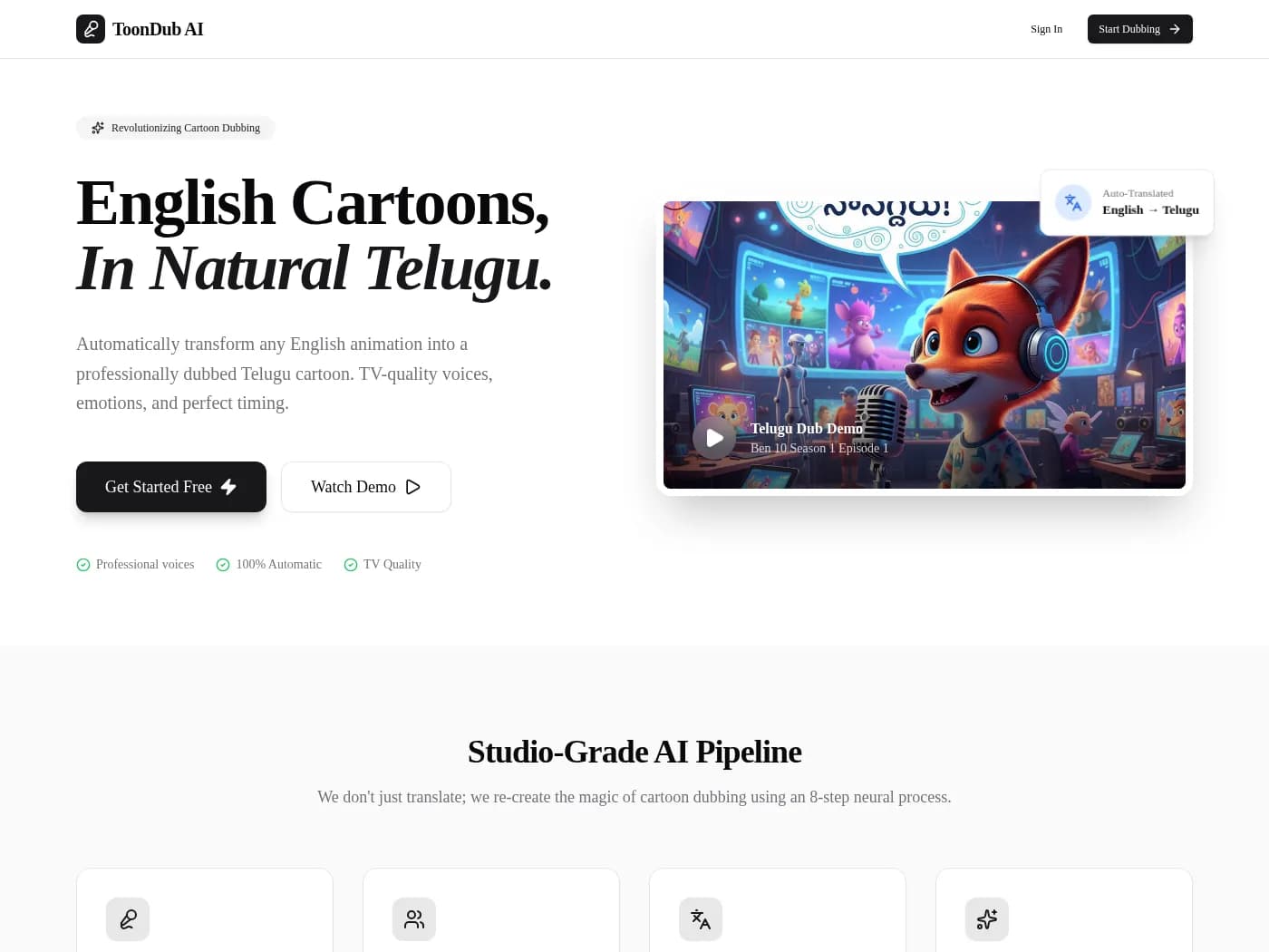 Telugu Toon Dub Studio