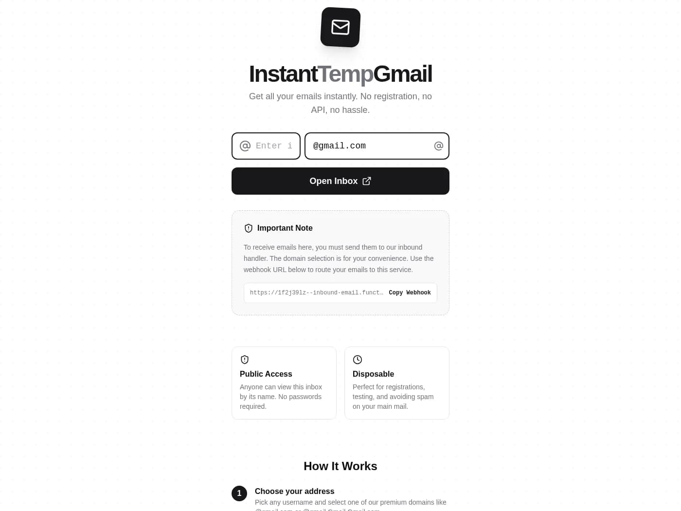 Instant Temp Gmail
