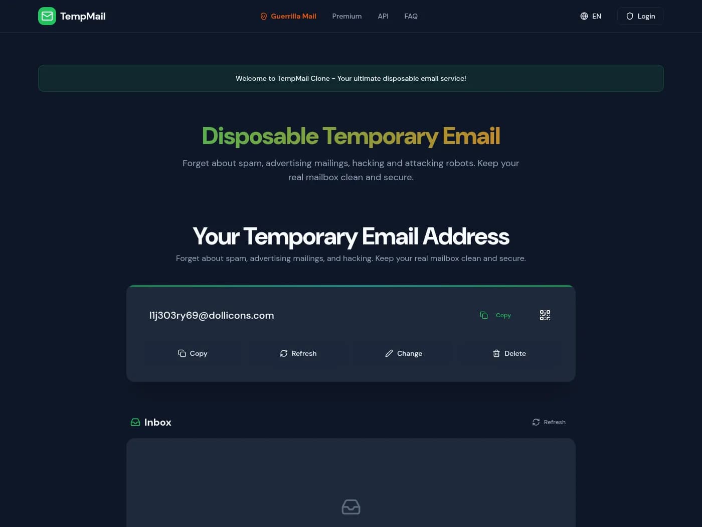 TempMail Clone
