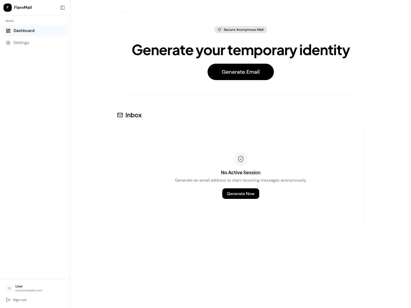 TempMail Flare