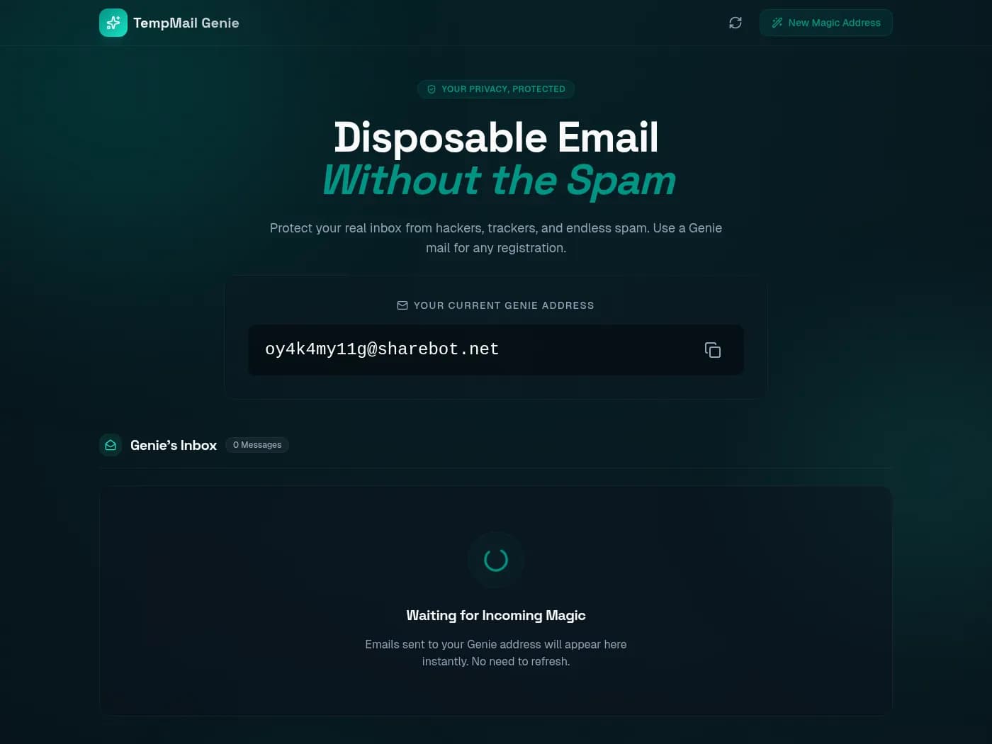TempMail Genie
