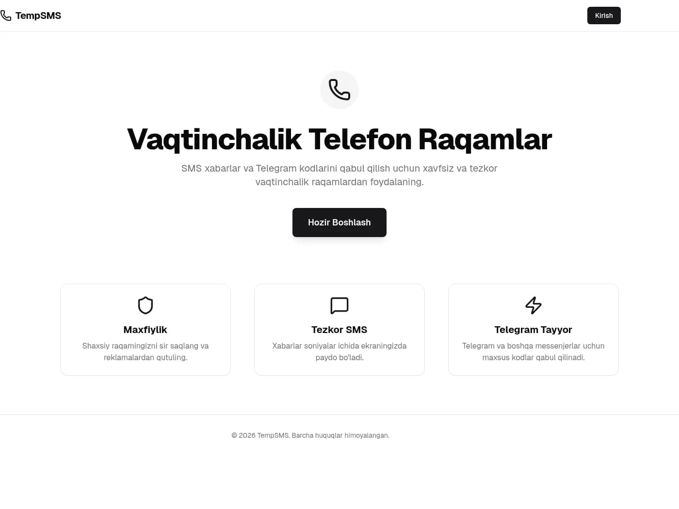 Temporary Number SMS Viewer