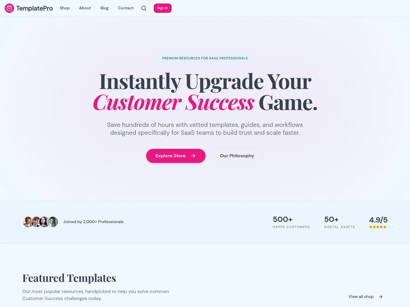 TemplatePro Digital Store