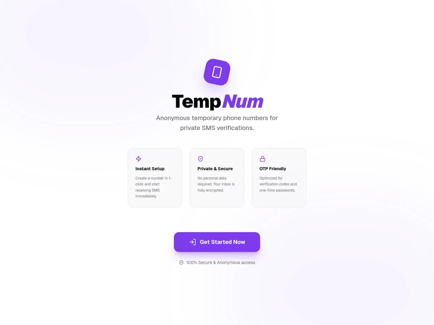 TempNum Inbox