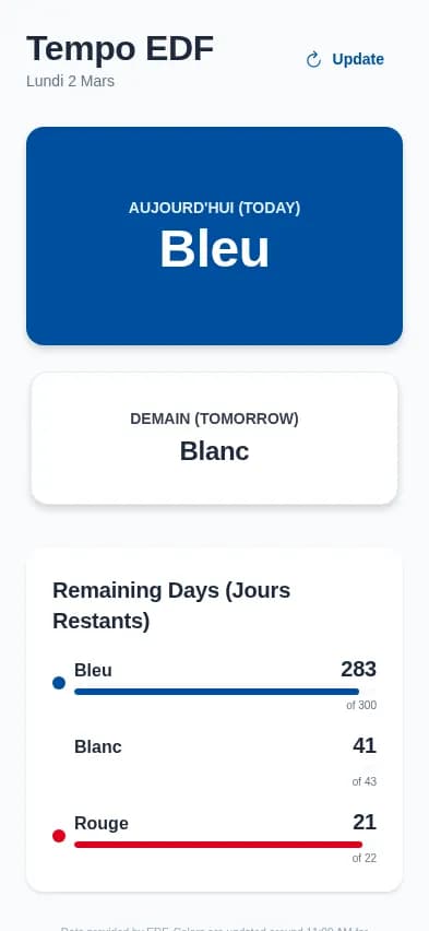 Tempo EDF Android App
