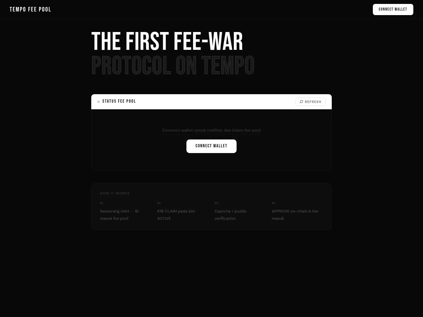 Tempo Fee Pool App