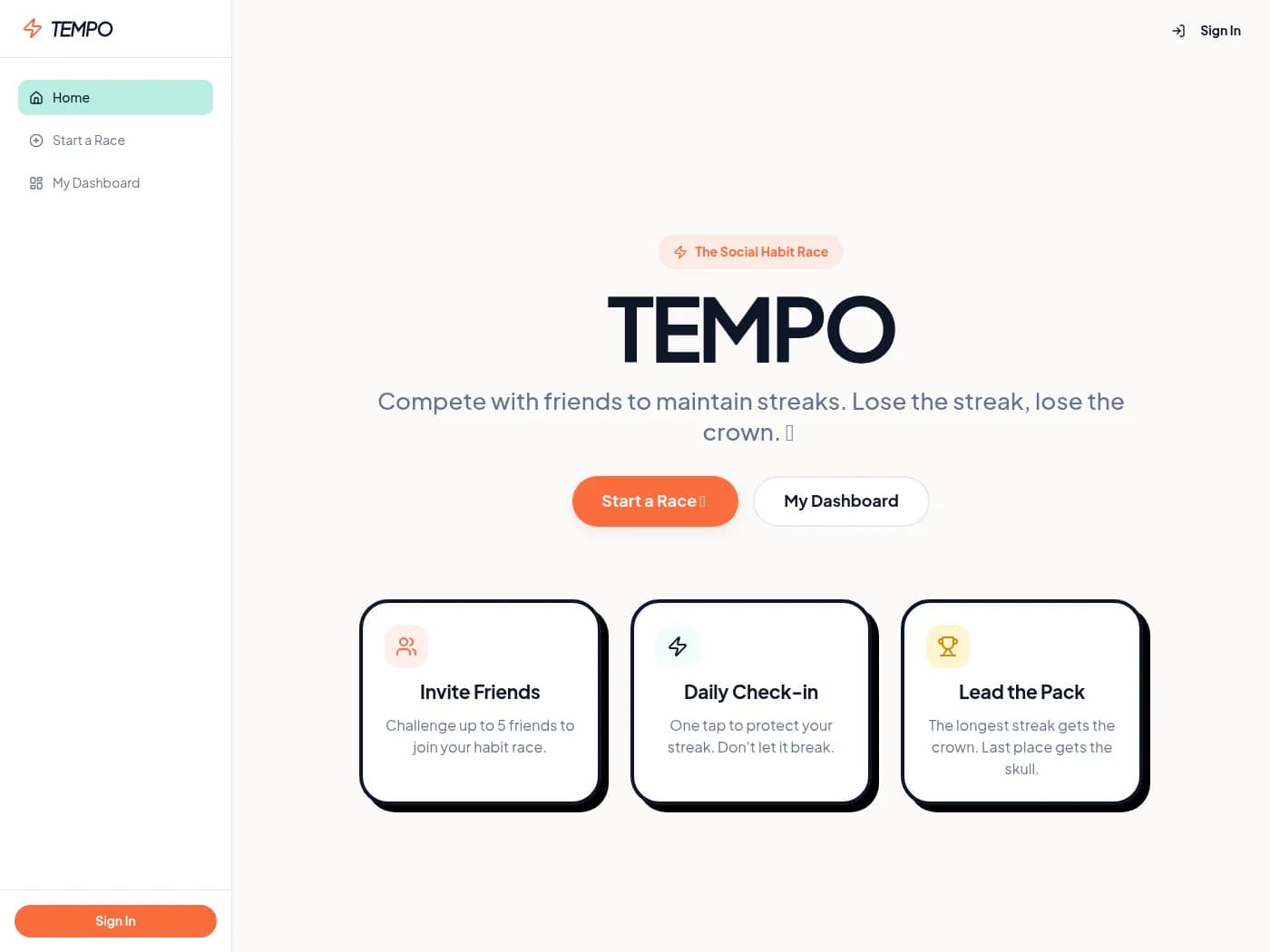 Tempo Habit Race
