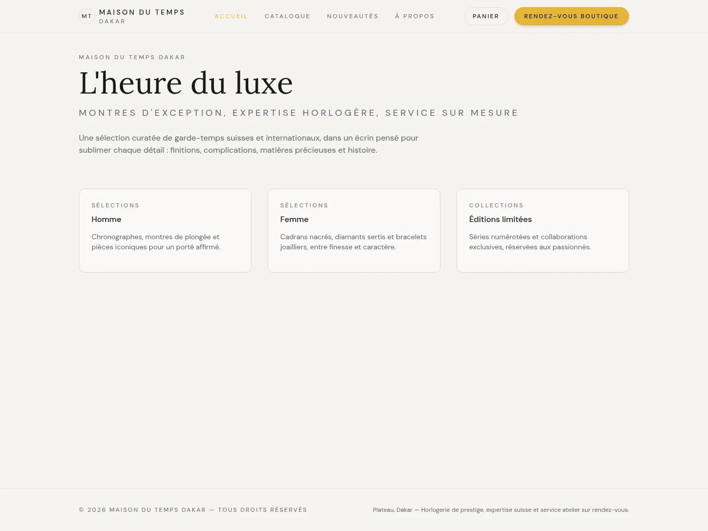 Maison du Temps Luxe Shop