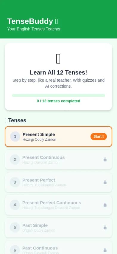 TenseBuddy AI Tutor