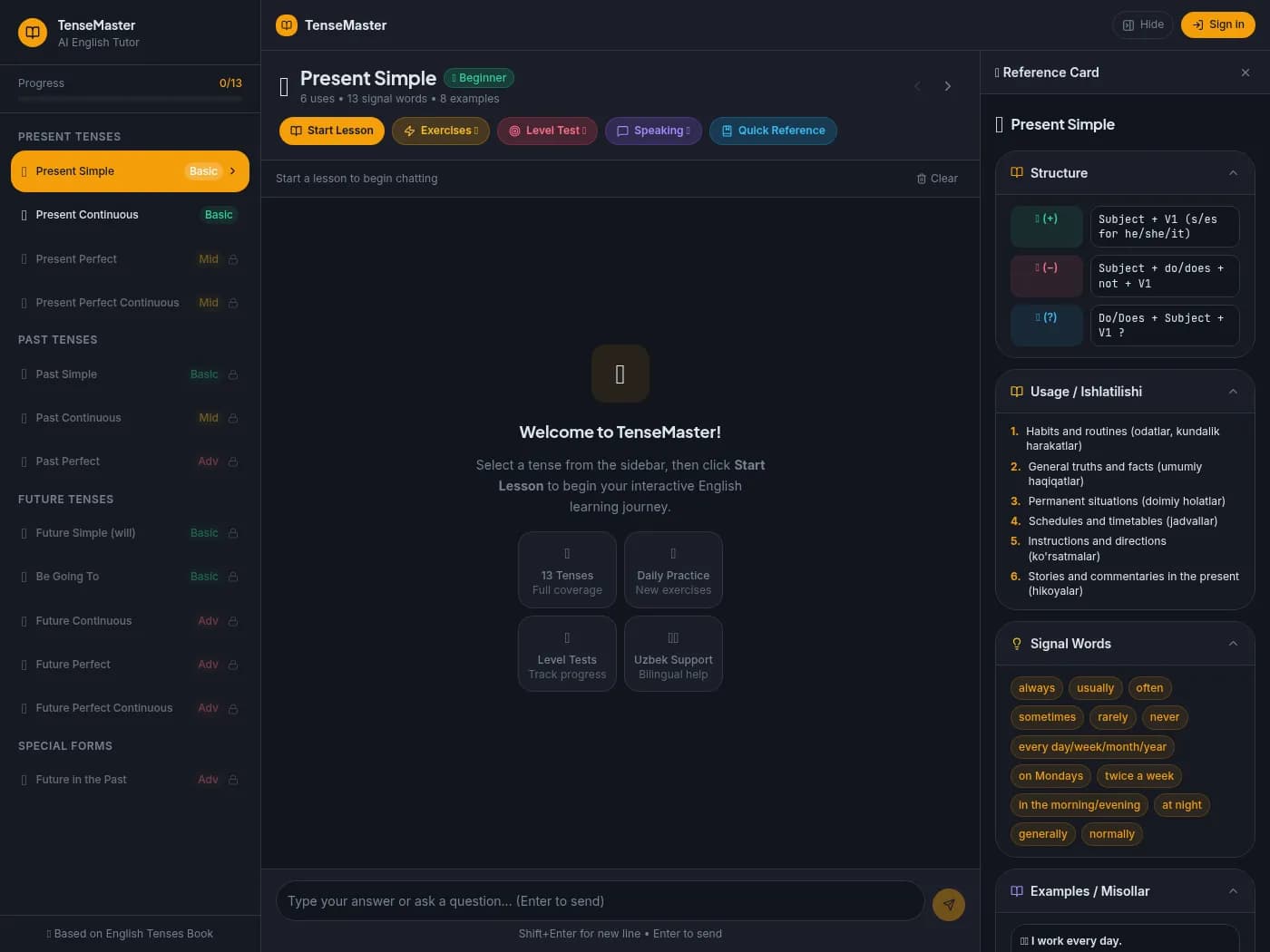 TenseMaster AI Tutor