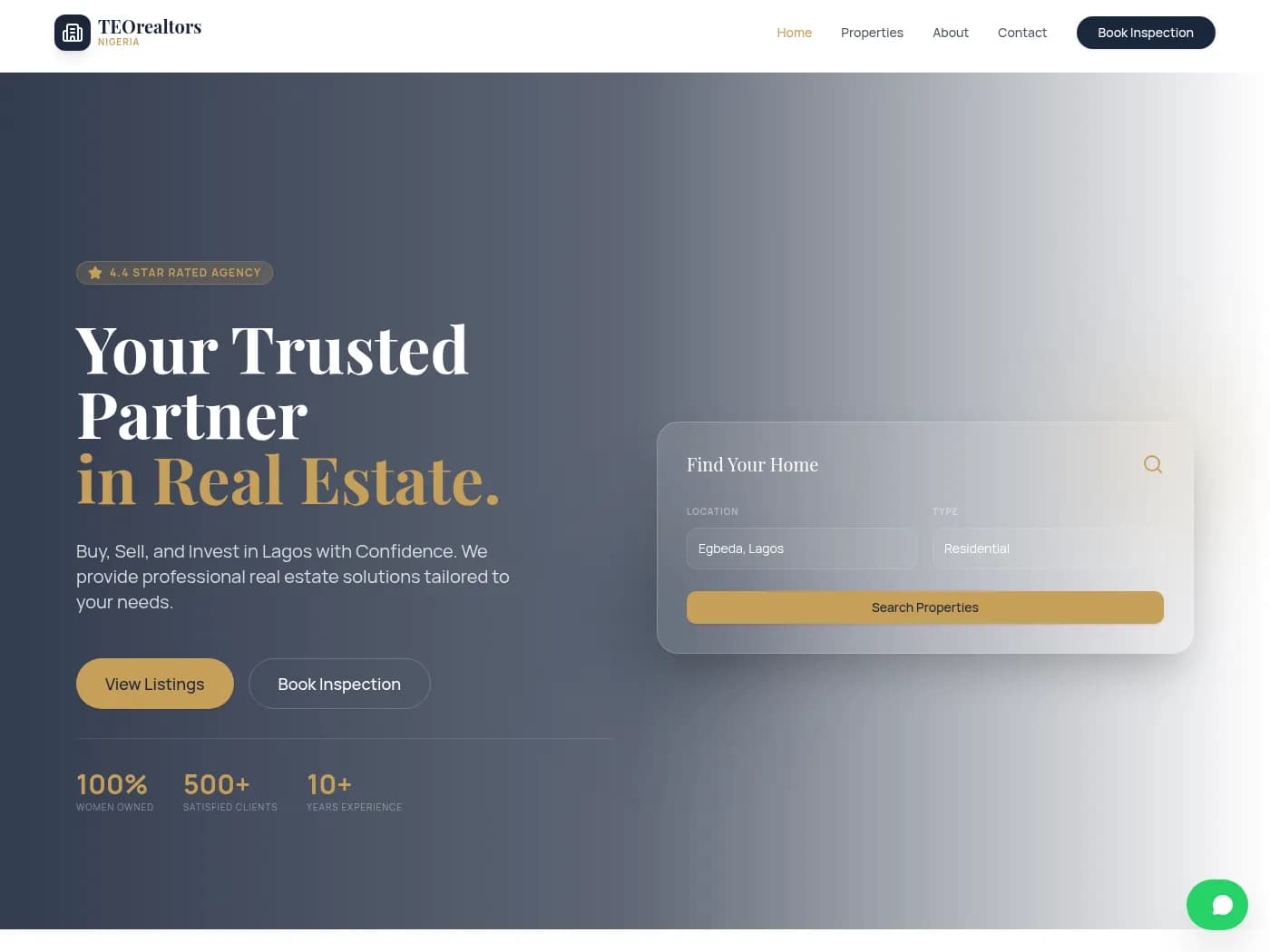 TEOrealtors Modern Real Estate Site