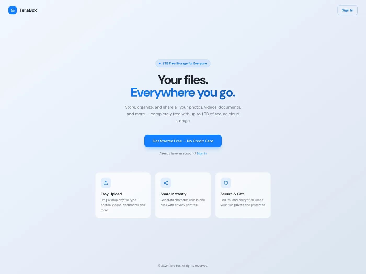 TeraBox Web Clone