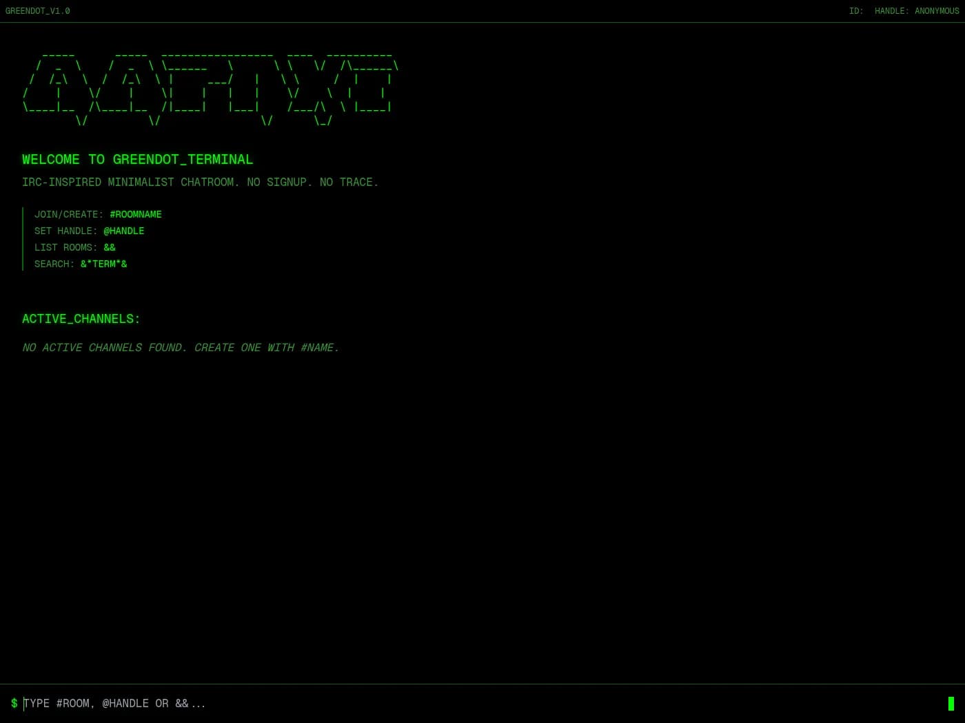 GreenDot Chat Terminal